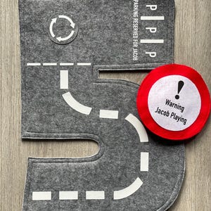 Custom Made Handmade Felt Car Mat Age Number Letter Novelty Car Track ...