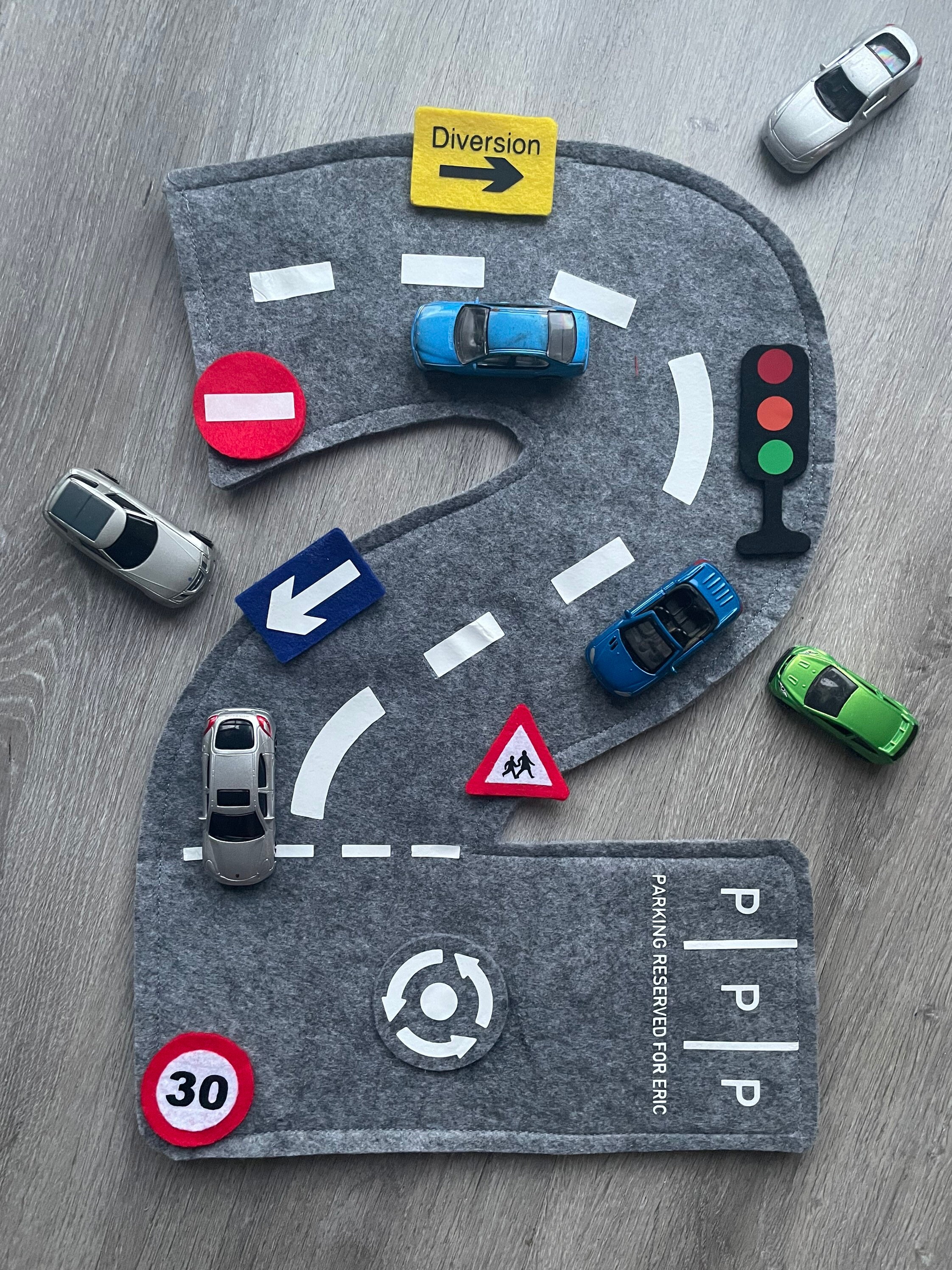 Custom Made Handmade Felt Car Mat Age Number Letter Novelty Car Track ...