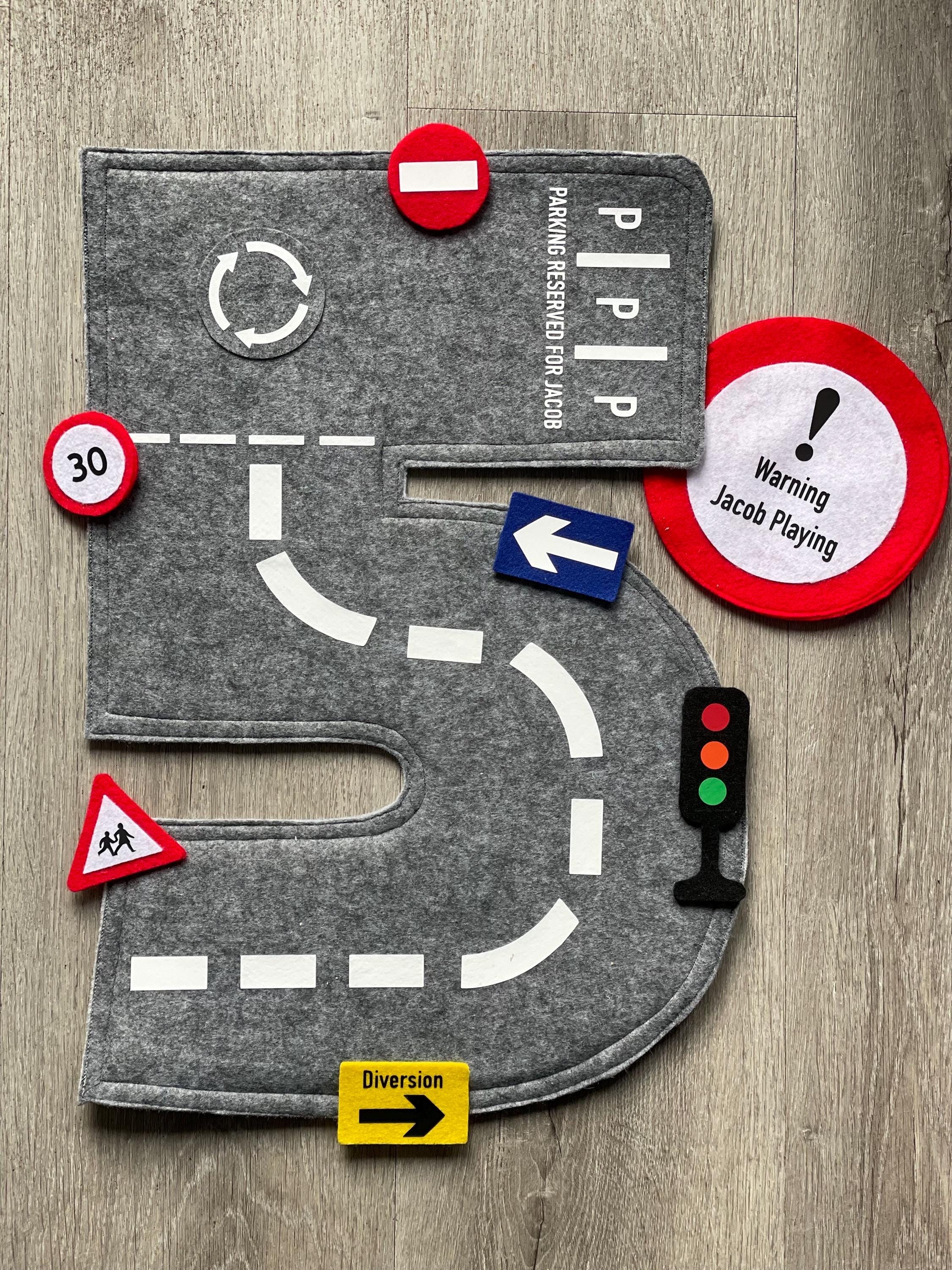 Custom Made Handmade Felt Car Mat Age Number Letter Novelty Car Track ...