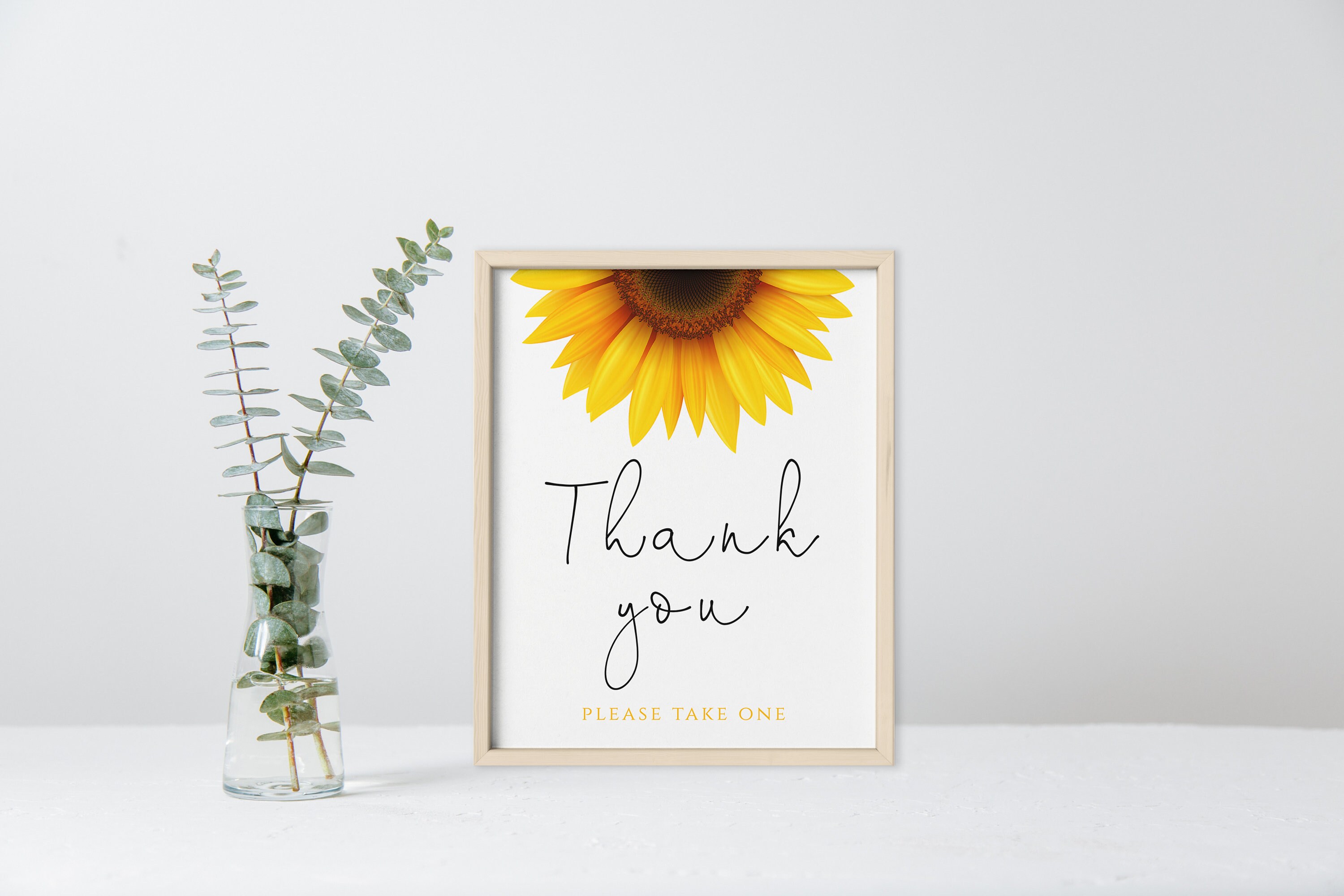 Thank You Sign Sunflower Sign Sunflower Baby Sunflower Thank You Signs ...