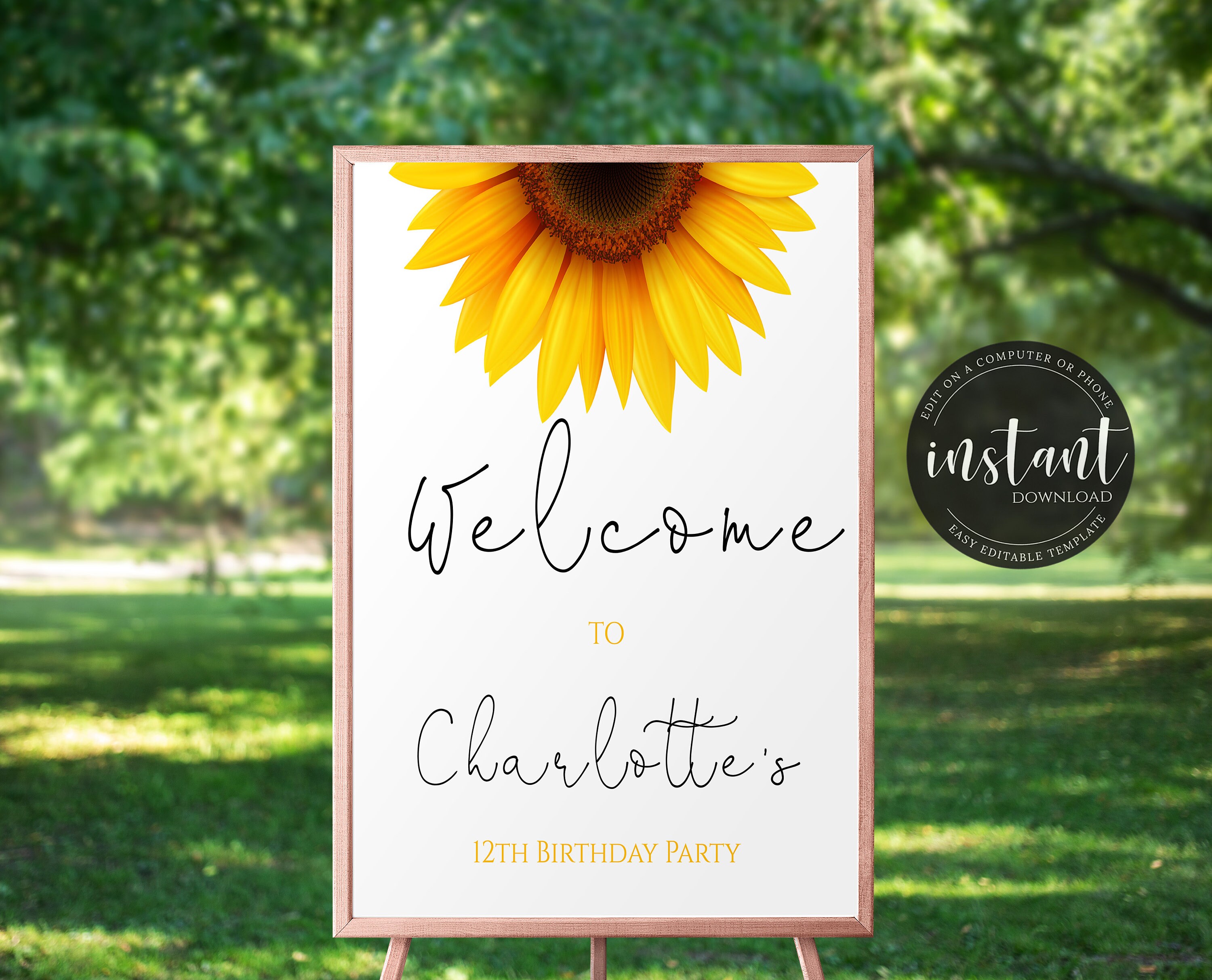 Sunflower Sign Sunflower Welcome Sign Welcome Sunflower | Etsy