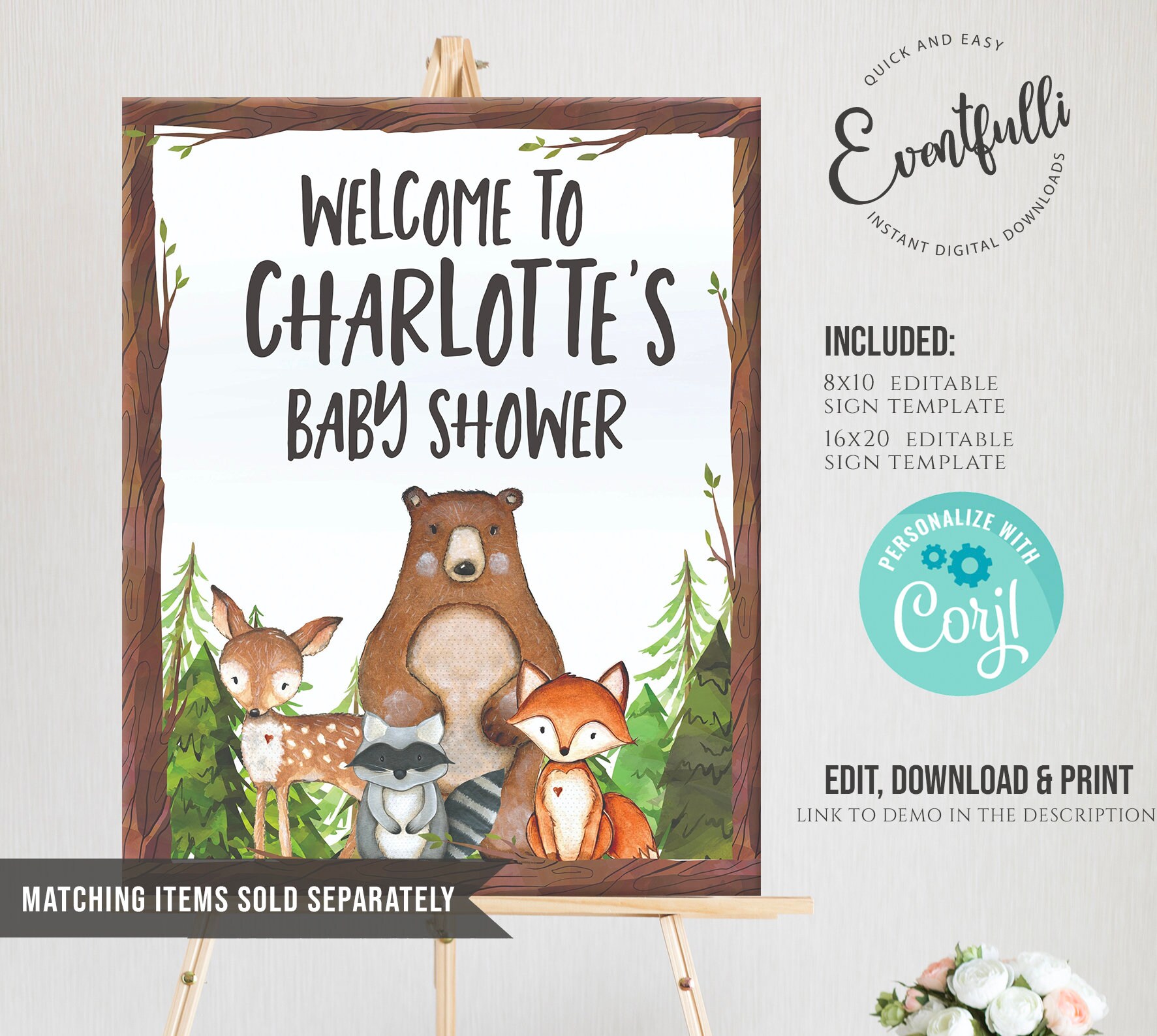 Woodland Baby Shower Game Woodland Animals Baby Shower Game | Etsy