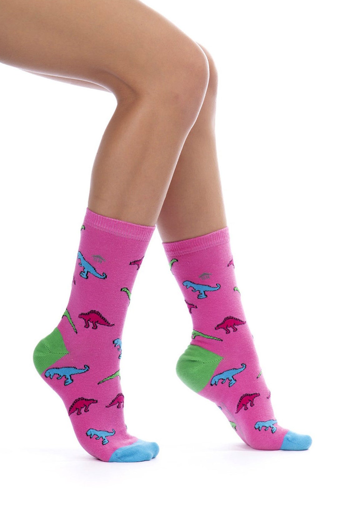 Colorful Dinosaur Pattern Socks, Fun Novelty Socks - Etsy