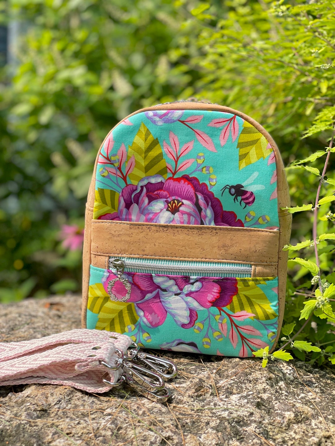 Mini Backpack, Convertible Sling Bag, Tula Pink Backpack, Floral Sling ...