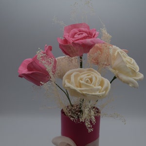 Sola Roses, Forever Flowers, Half Dozen Sola Wood Rose Bouquet ...