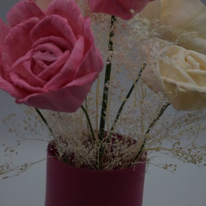 Sola Roses, Forever Flowers, Half Dozen Sola Wood Rose Bouquet ...