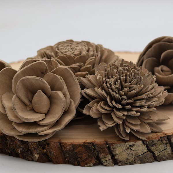 Wood Flowers - Etsy