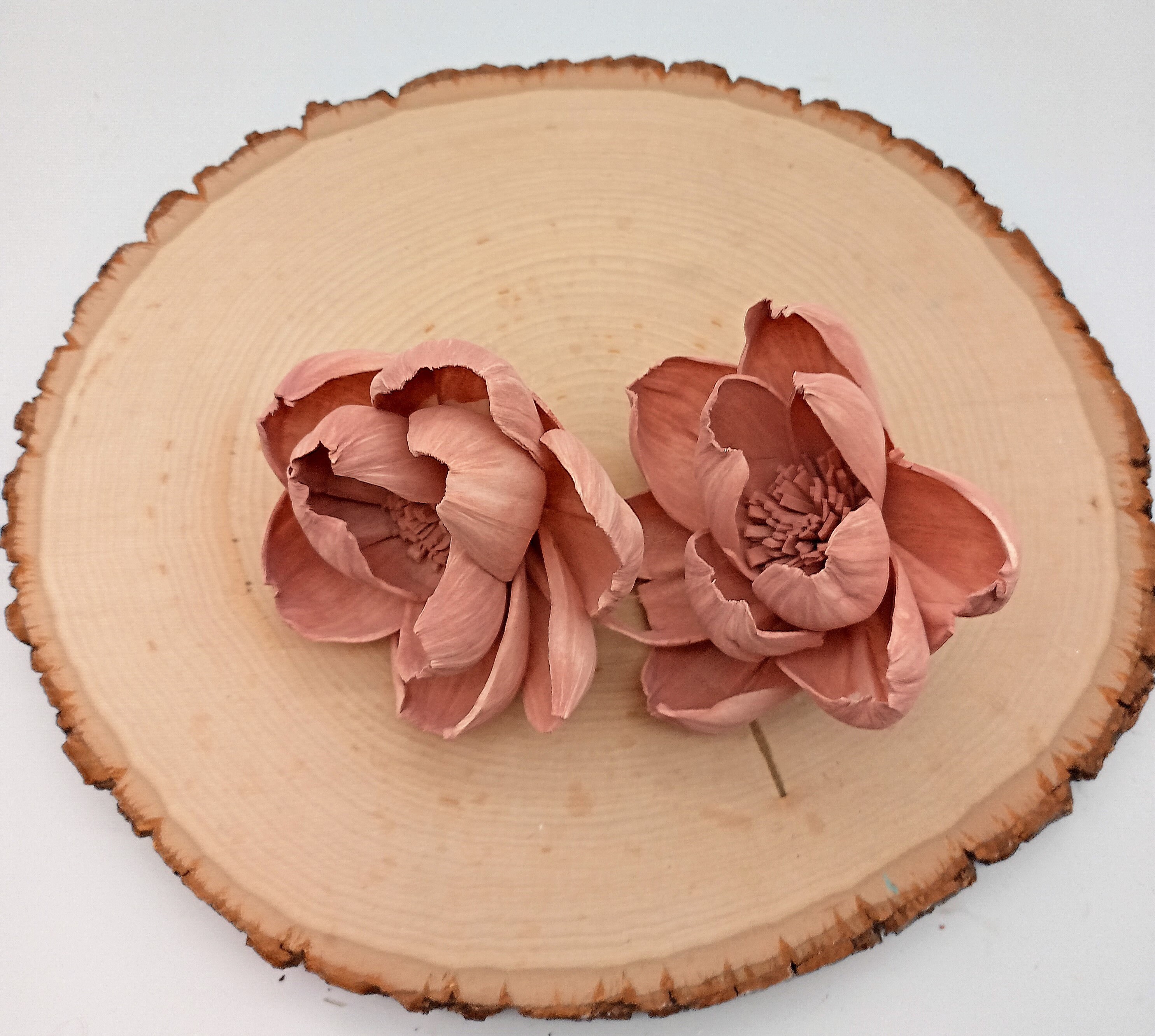 Peony Wood Flowers, Wood Flowers, Mauve Peonies, DIY Crafts, Craft Kit ...