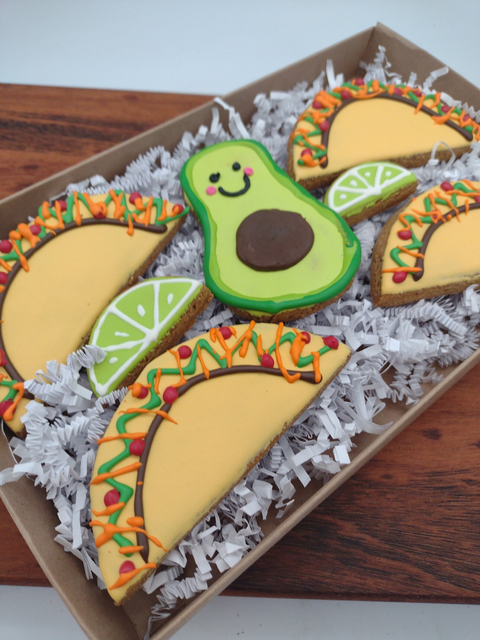 Dog Taco Party Pack, Decorated Dog Cookies, Dog Tacos, Peanut Butter ...