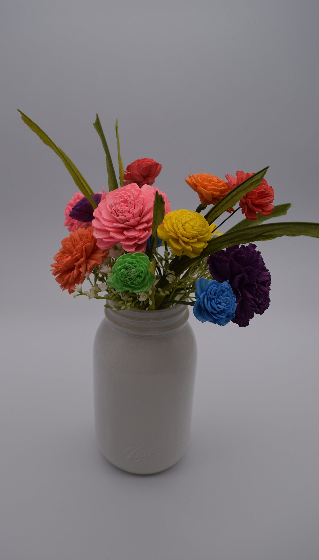 Colorful Wood Flower Arrangement Bright Forever Flowers - Etsy