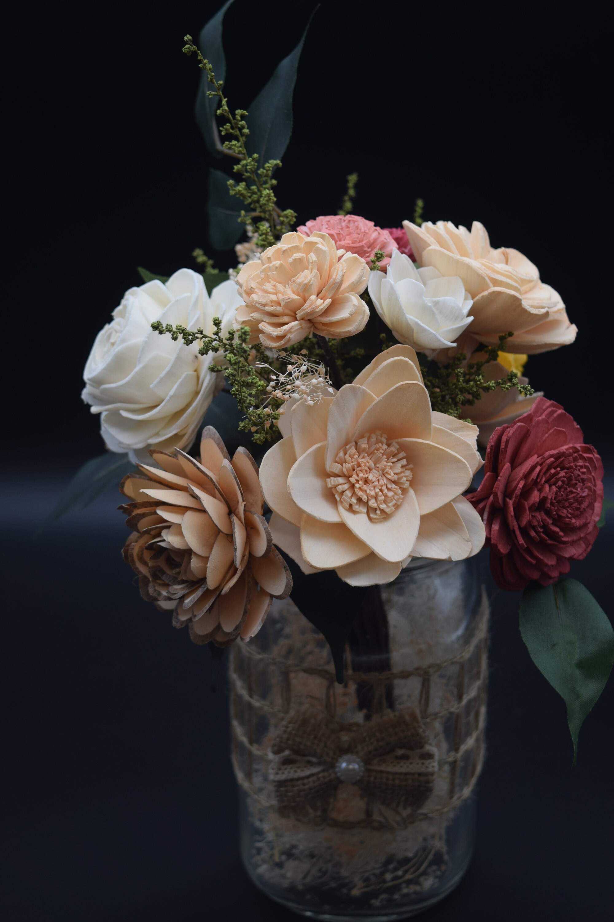 Farmhouse Flower Arrangement, Rustic Farmhouse Centerpiece, Farmhouse ...