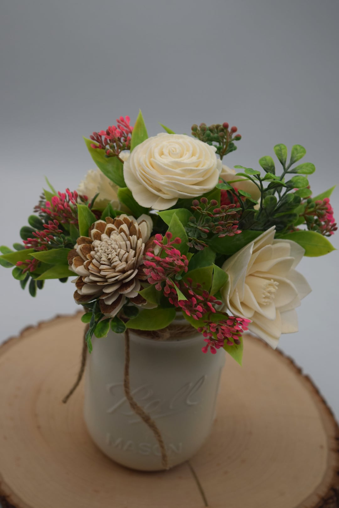 Sola Wood Flower Arrangement, Wooden Flowers, Wood Bouquet, Raw Wooden ...