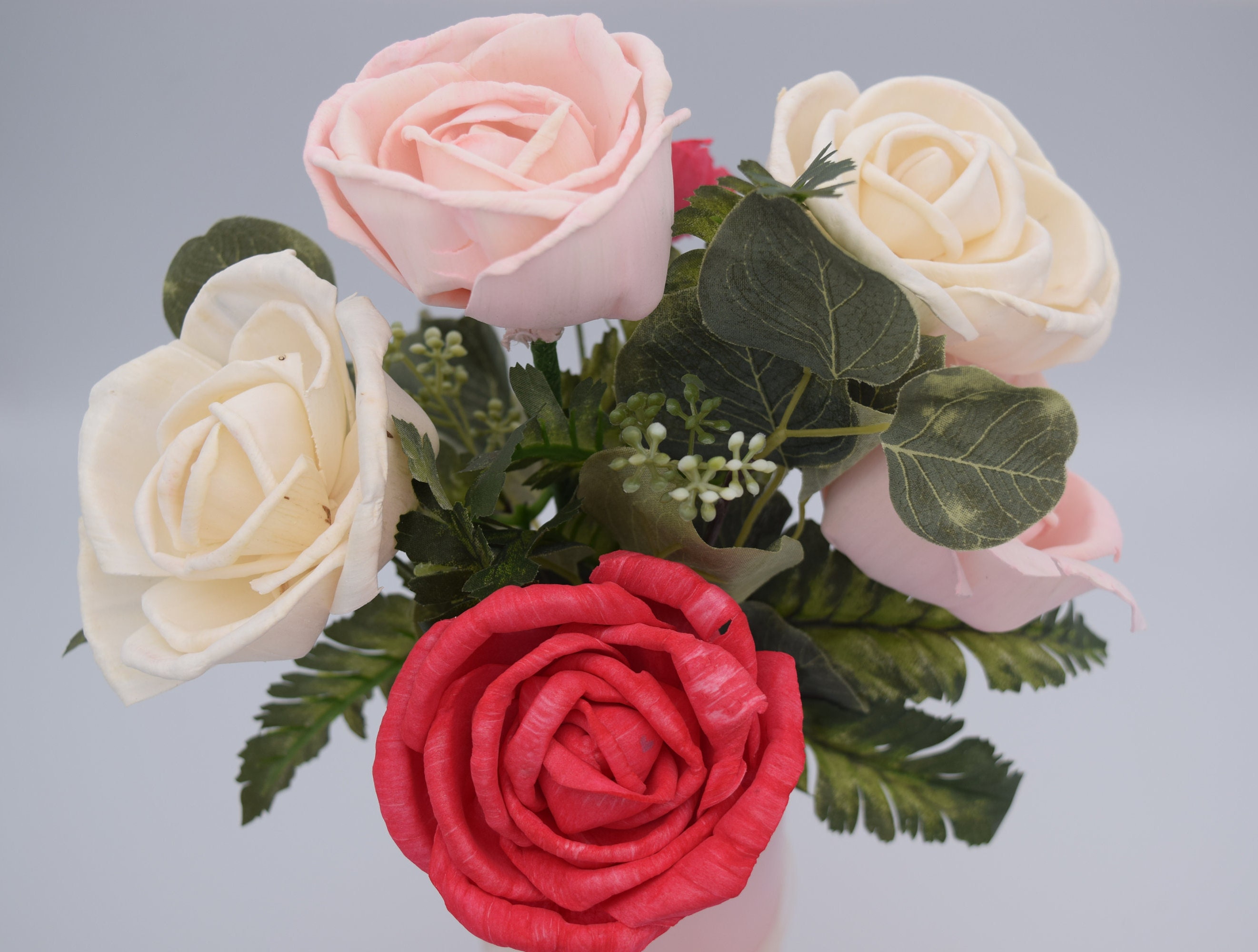 Sola Roses Forever Flowers Half Dozen Red Sola Wood Flower - Etsy