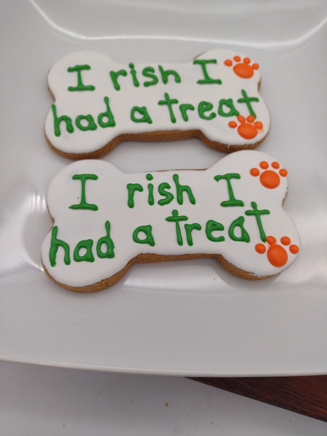 St. Patricks Day Cookies, 3 Pack Dog Bones, Large Decorated Treats for ...