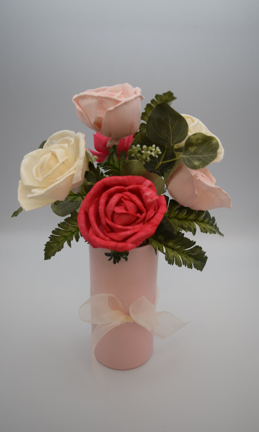 Sola Roses, Forever Flowers, Half Dozen Red Sola Wood Flower Bouquet ...