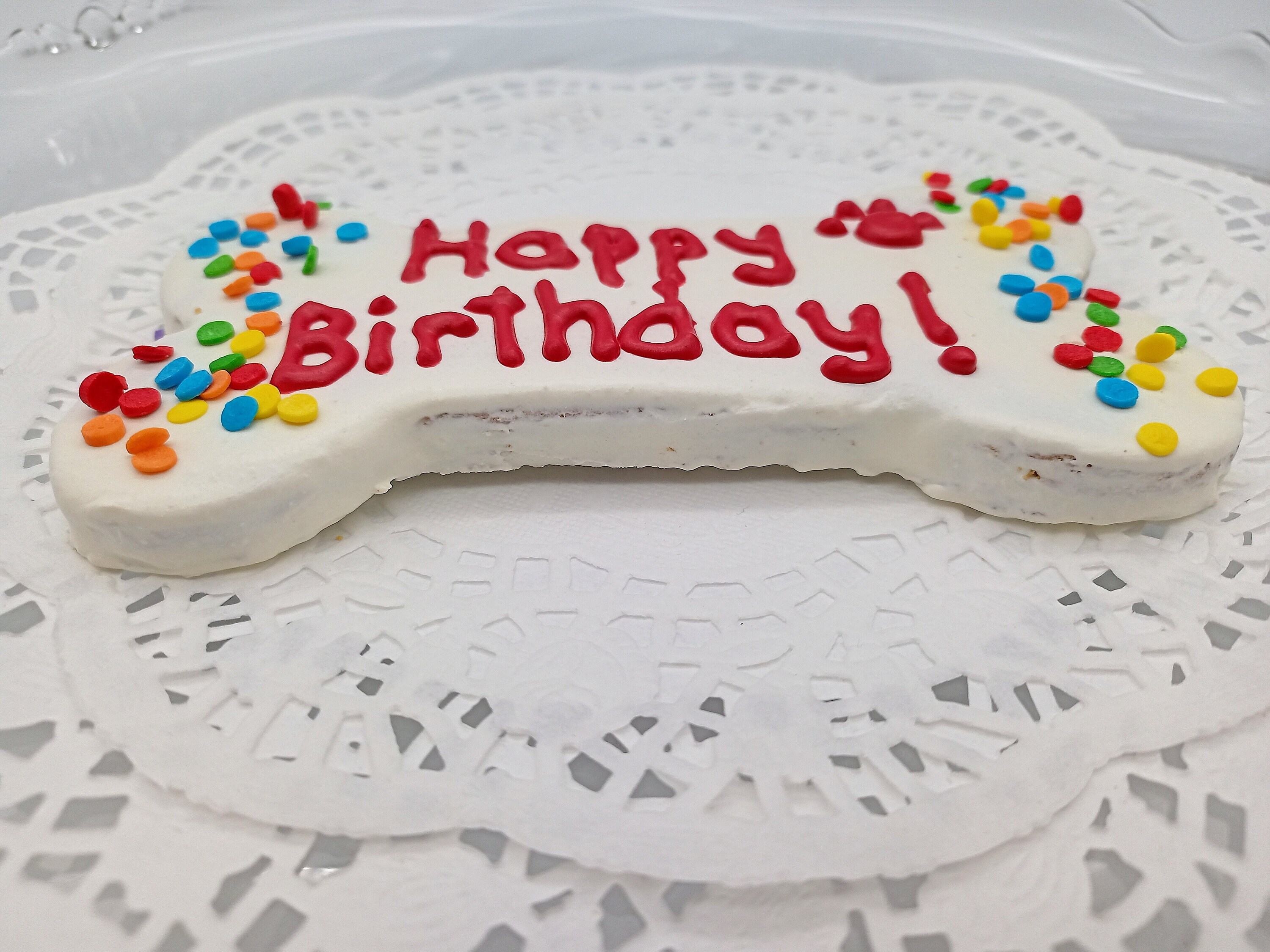 Dog Birthday Bone, Birthday Treat, Dog Birthday Treat, Decorated ...