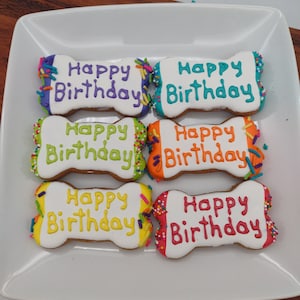 Small Dog Birthday Bone, Birthday Cookie, Dog Birthday Treat, Birthday ...