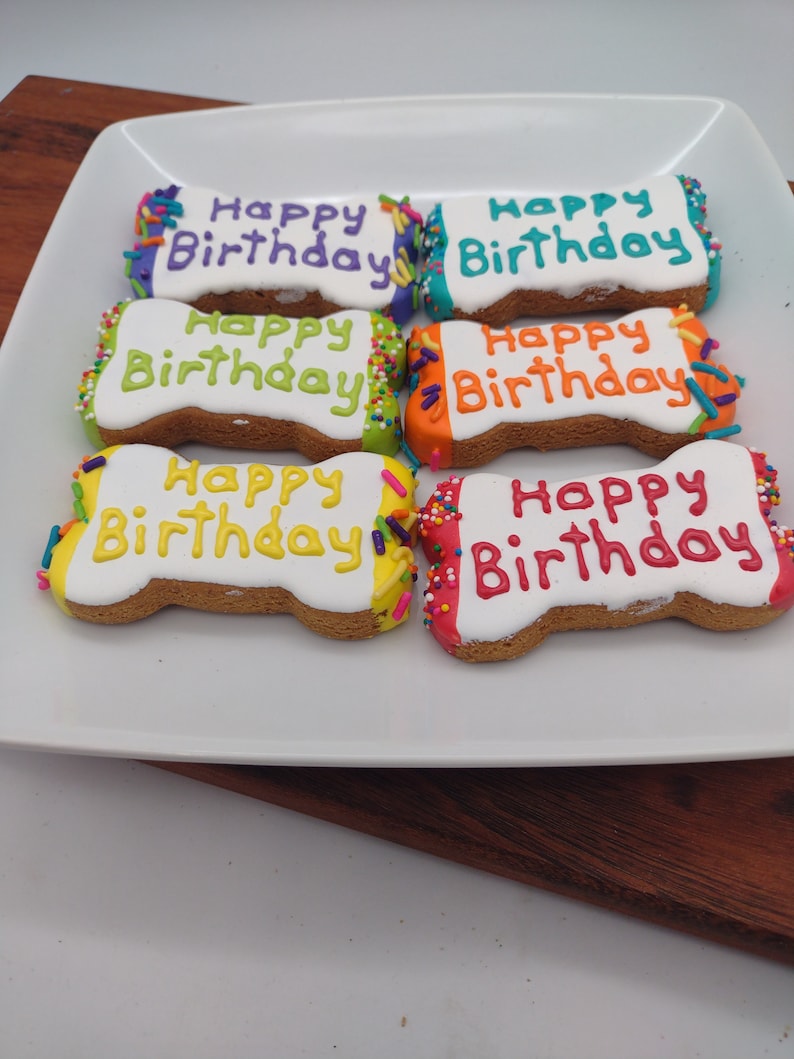Small Dog Birthday Bone, Birthday Cookie, Dog Birthday Treat, Birthday ...