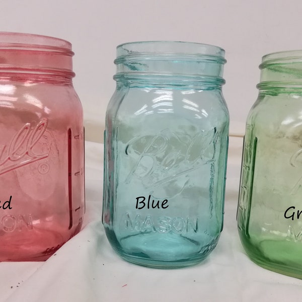 Colored Mason Jars - Etsy
