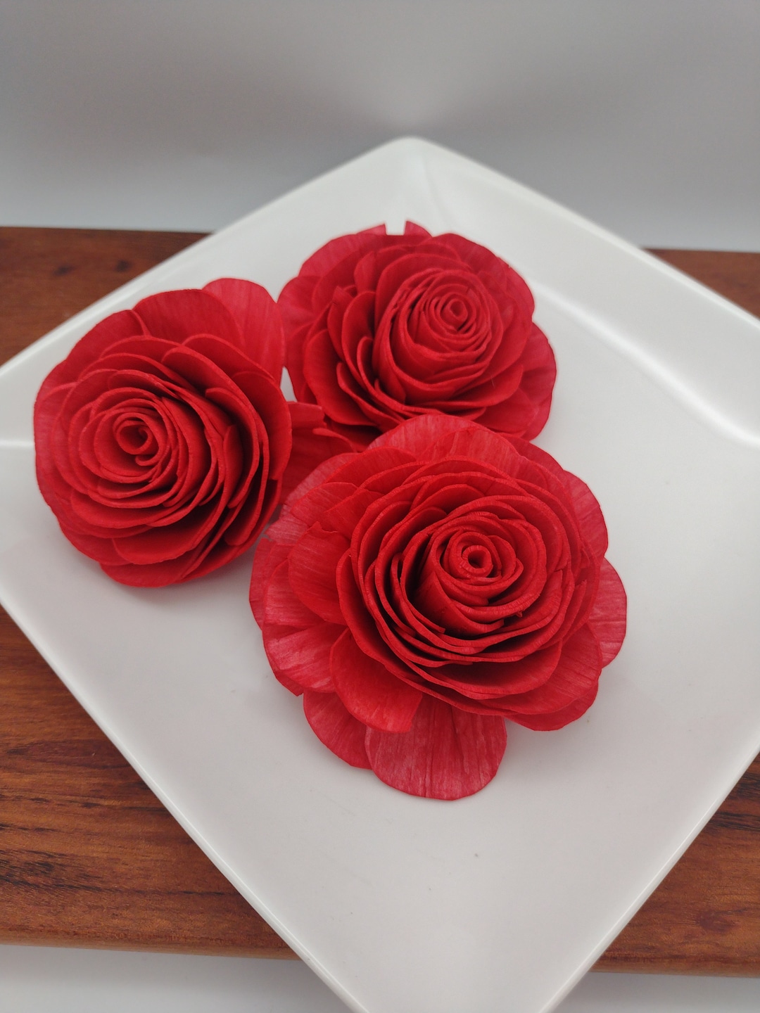 Sola Wood Flowers, Red Sola Flowers, Red Rose Wood Flowers, 3" Sola ...