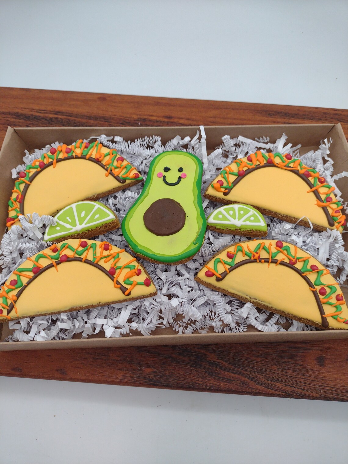 Dog Taco Party Pack, Decorated Dog Cookies, Dog Tacos, Peanut Butter ...