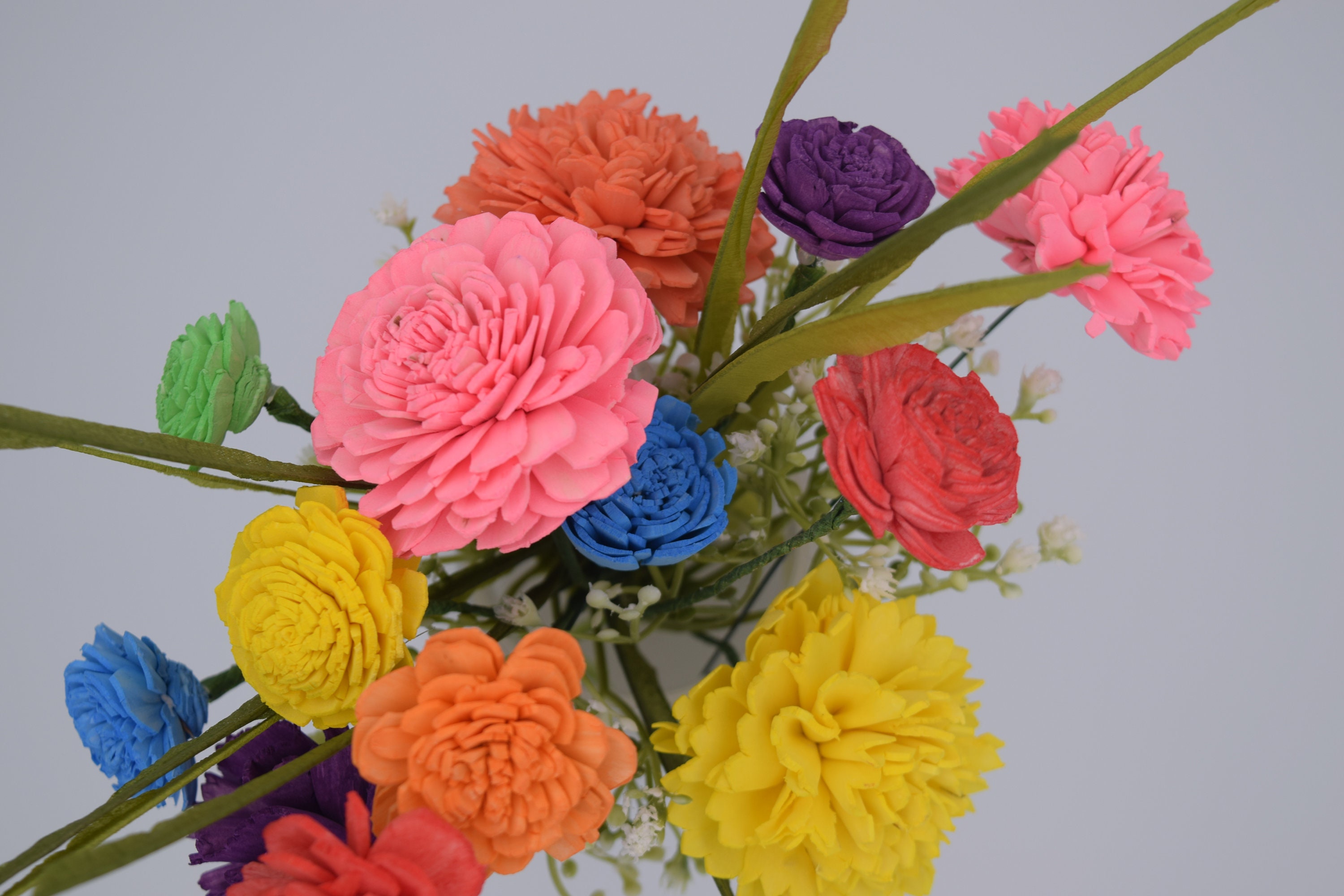 Colorful Wood Flower Arrangement Bright Forever Flowers - Etsy