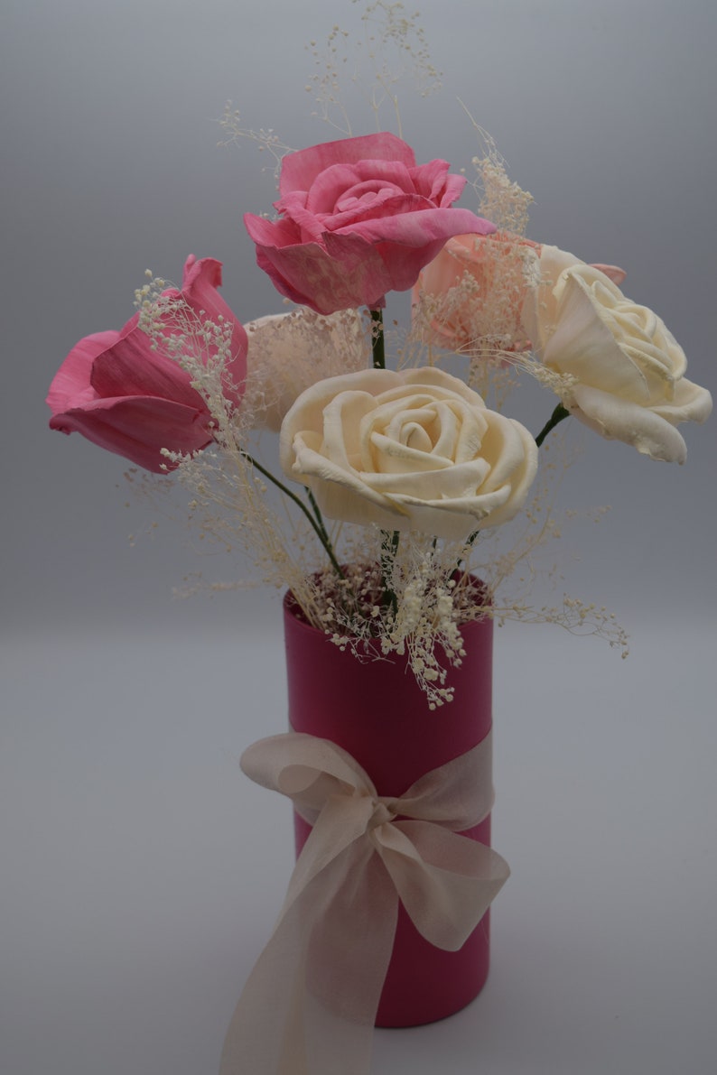 Sola Roses Forever Flowers Half Dozen Sola Wood Rose | Etsy