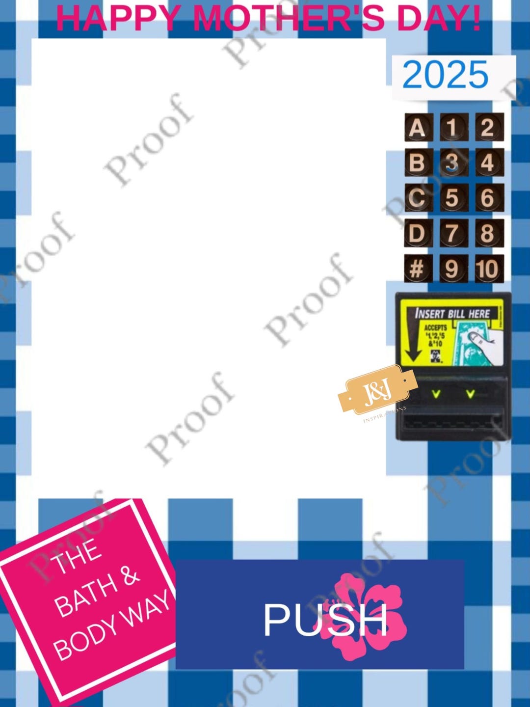 Digital Template for the Custom Foam Vending Machine. Front Only. - Etsy