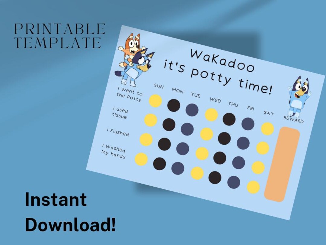 Bluey Potty Chart/digital Template - Etsy