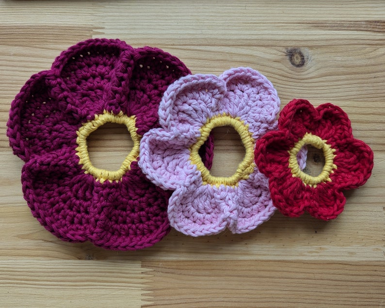Crochet Flower Scrunchie Pattern: Easy Boho Floral Design (PDF Pattern ...