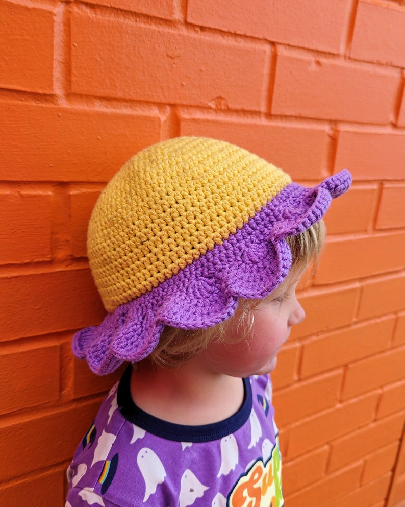 Crochet Petal Flower Sunhat Pattern: Easy Baby Toddler Bucket Hat (PDF ...