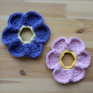 Petal Flower Scrunchie Crochet Pattern, Easy Crochet Pattern, Crochet ...