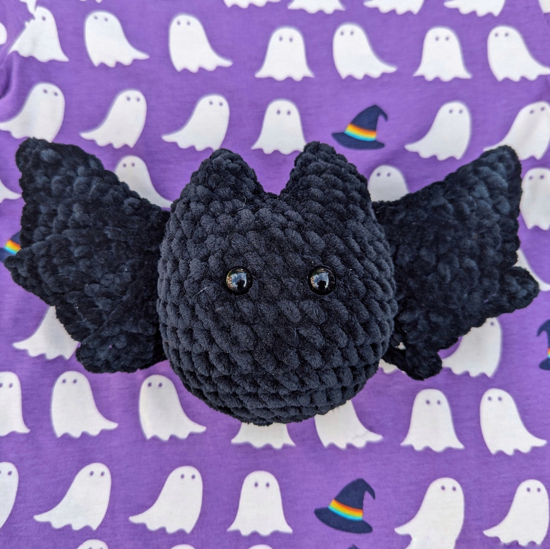 Chunky Velvet Bat Plush Toy. Halloween Bat Plushie. Cuddly Bat ...