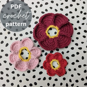 Crochet Flower Scrunchie Pattern: Easy Boho Floral Design (PDF Pattern ...