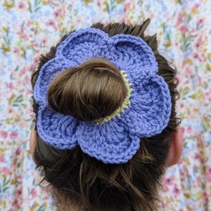 Petal Flower Scrunchie Crochet Pattern, Easy Crochet Pattern, Crochet ...