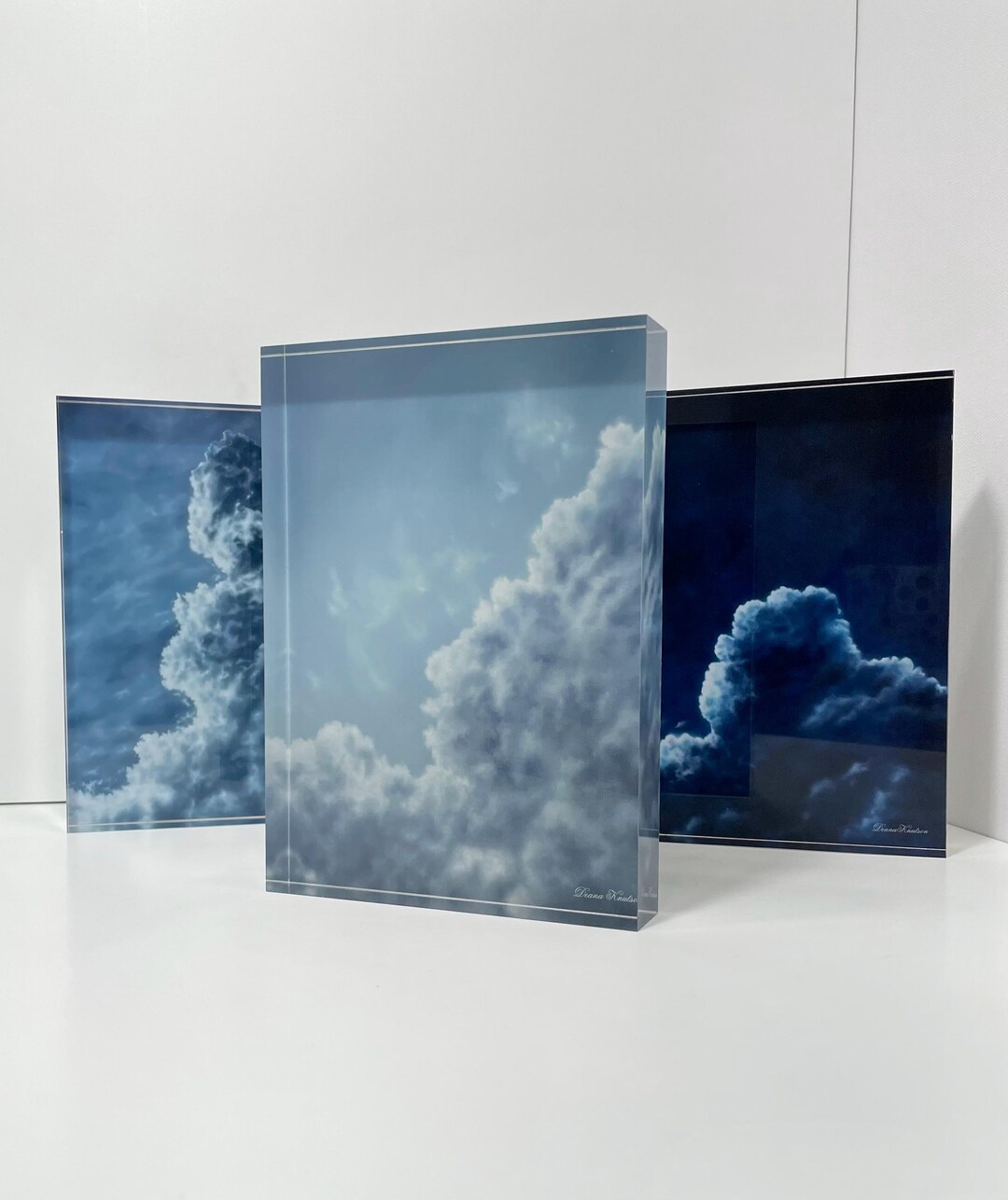 Acrylic Block Cloud Print Table Top Art Cloud Art Dramatic Cloud Art ...
