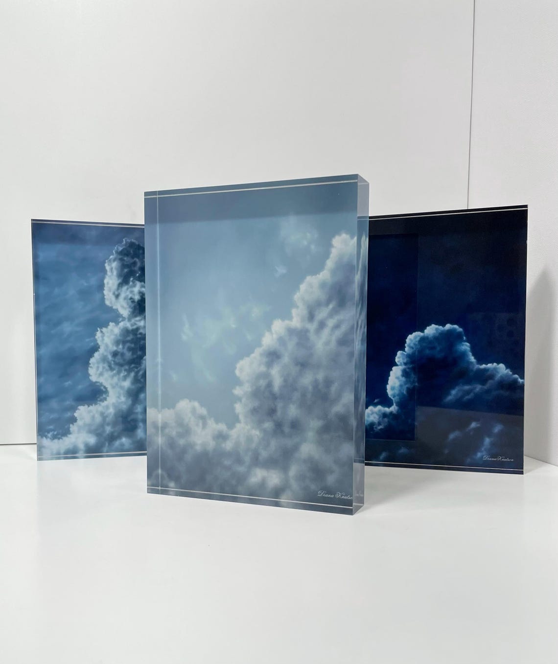 Acrylic Block Cloud Print Table Top Art Cloud Art Dramatic Cloud Art ...