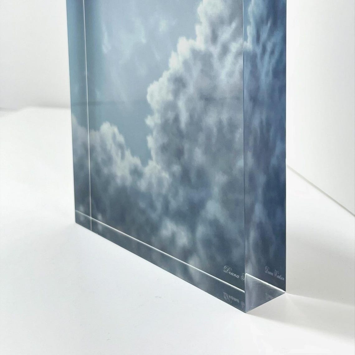 Acrylic Block Cloud Print Table Top Art Cloud Art Dramatic Cloud Art ...