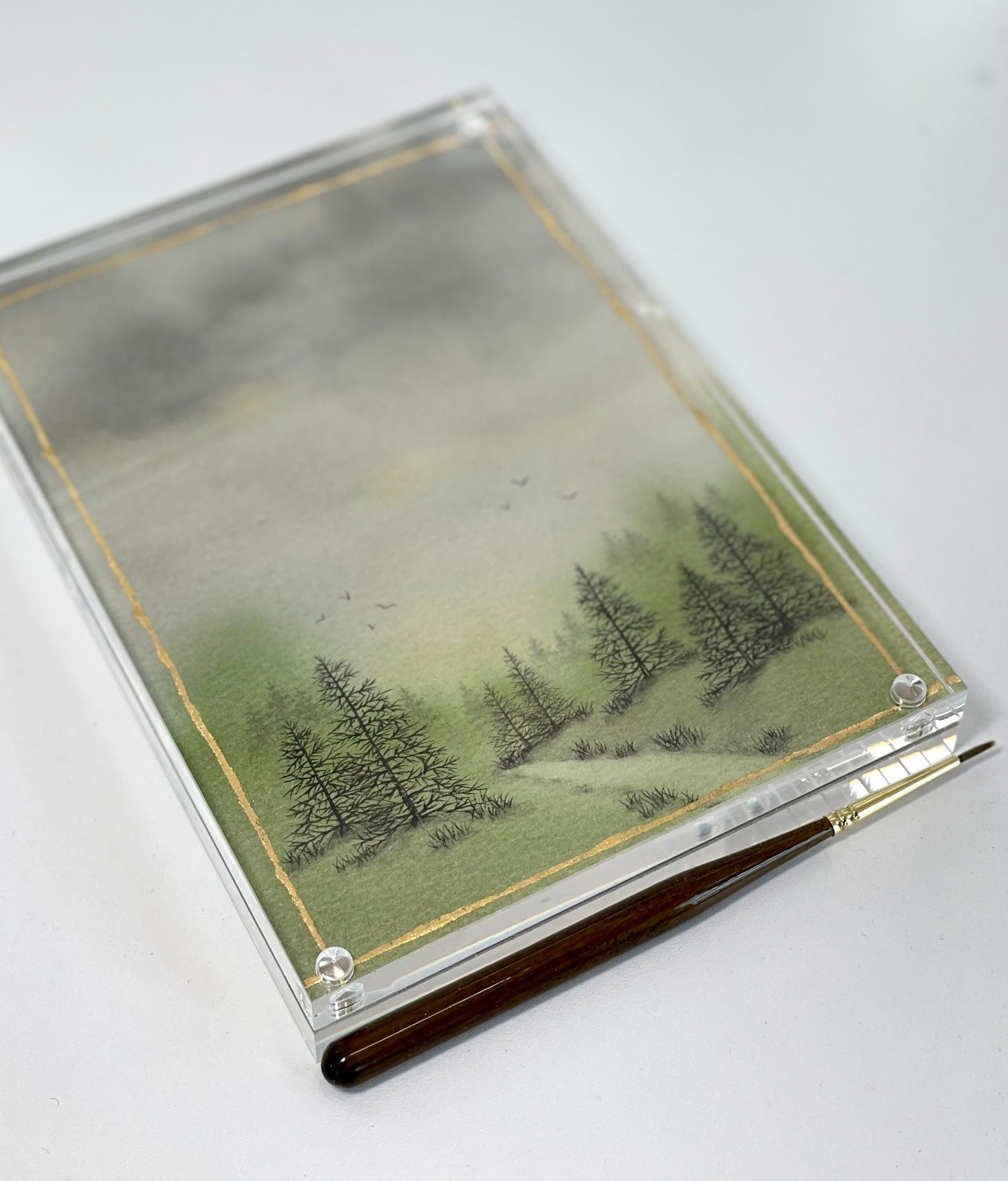 Northwoods Landscape Art Mini Collection. Northwoods. Watercolor ...