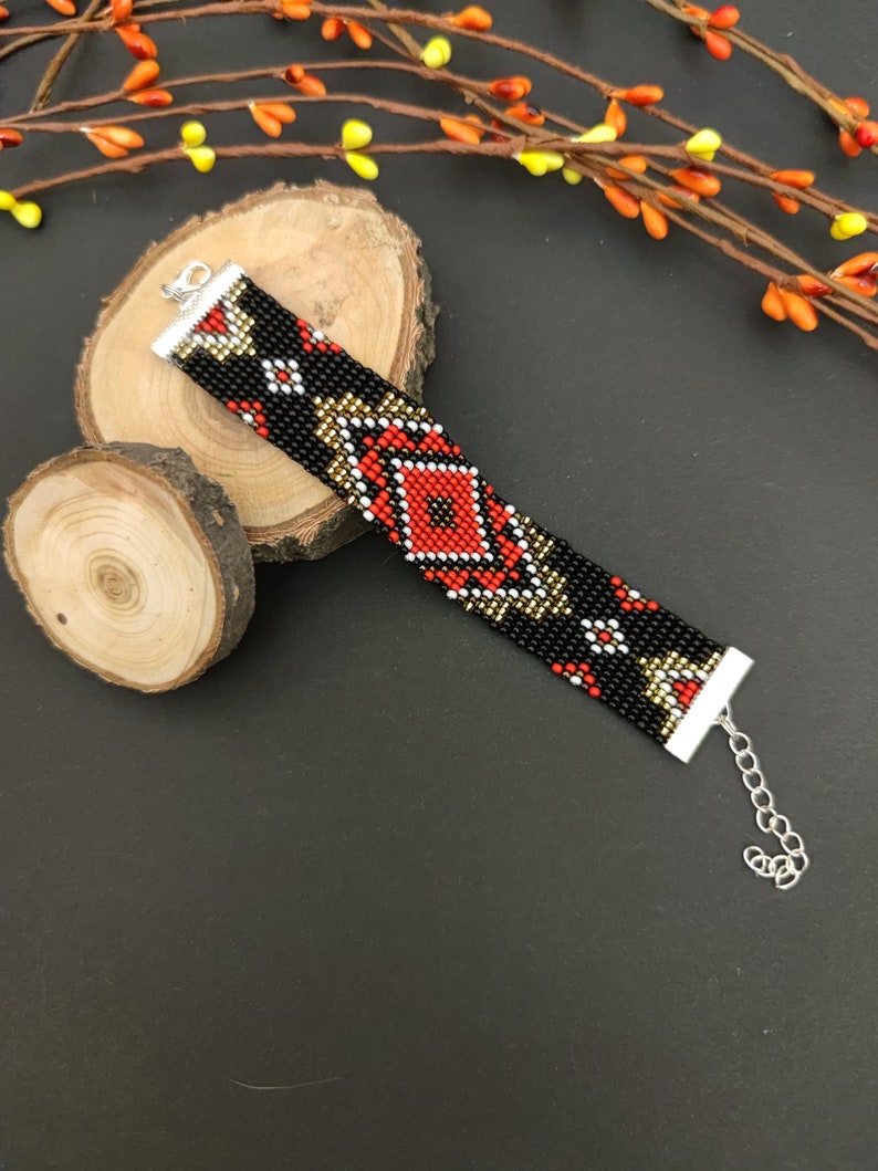 Aztec Bracelet Braided Beaded Bracelet Native American - Etsy