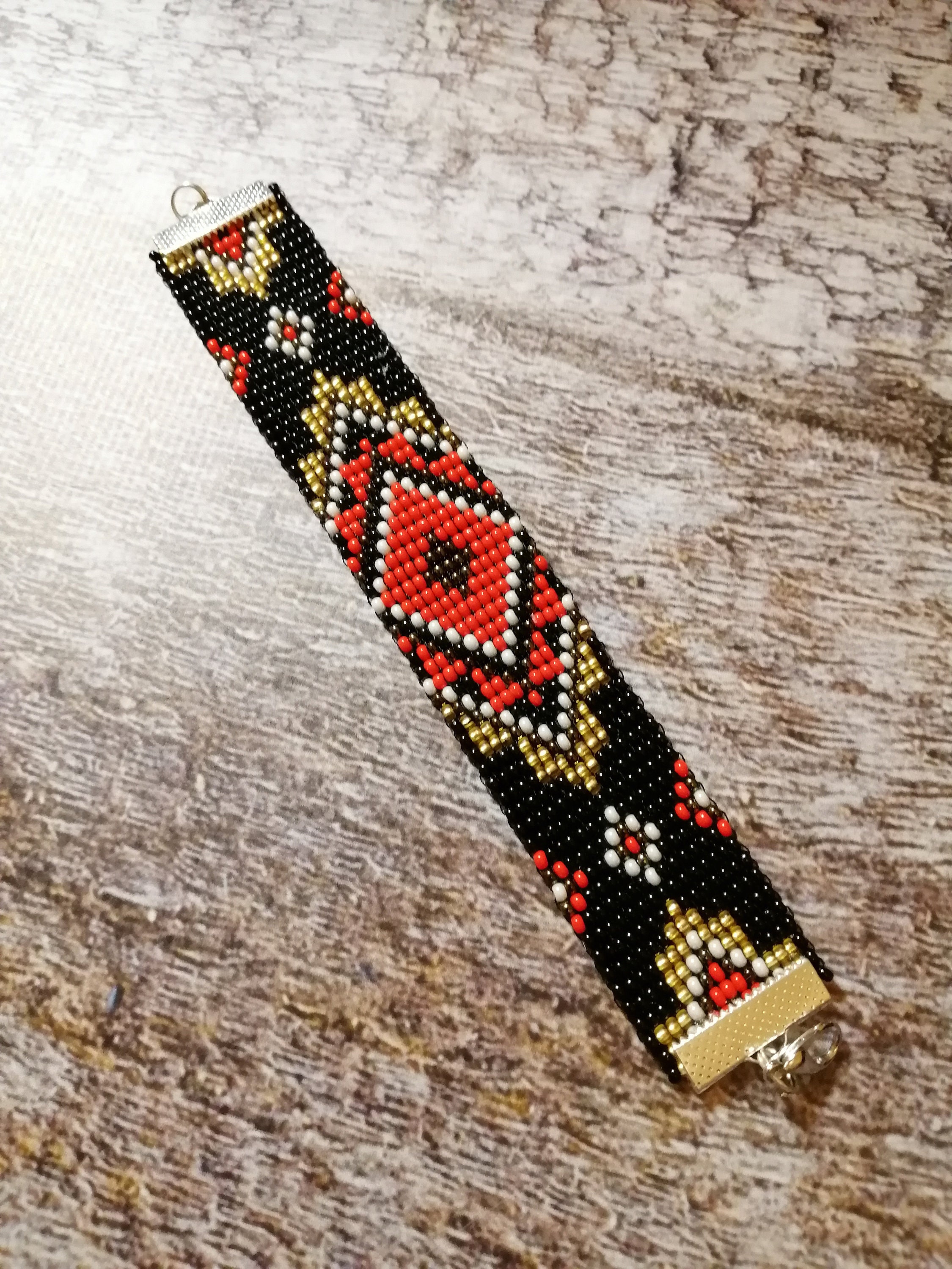 Aztec Bracelet Braided Beaded Bracelet Native American | Etsy