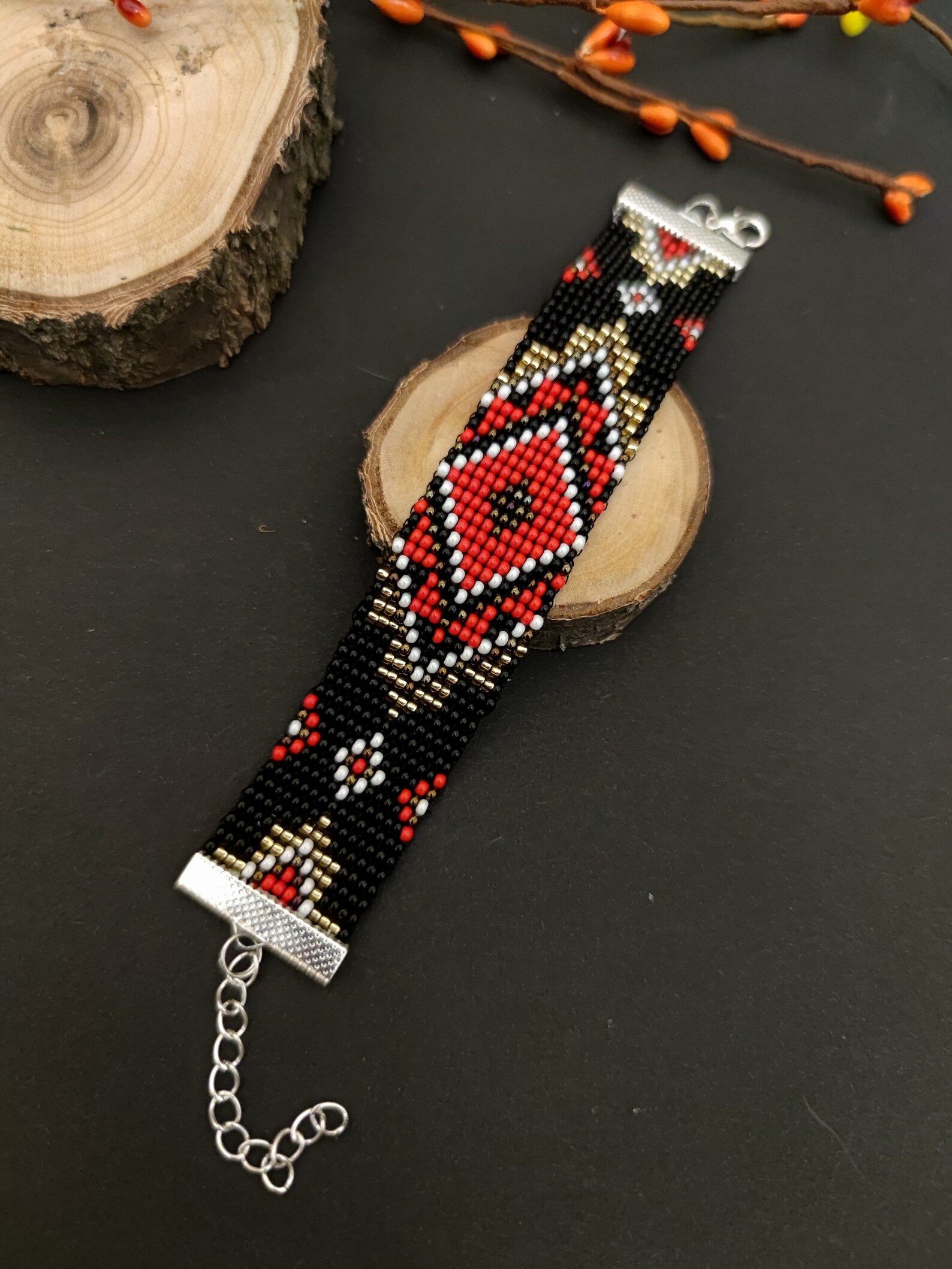 Aztec Bracelet Braided Beaded Bracelet Native American - Etsy