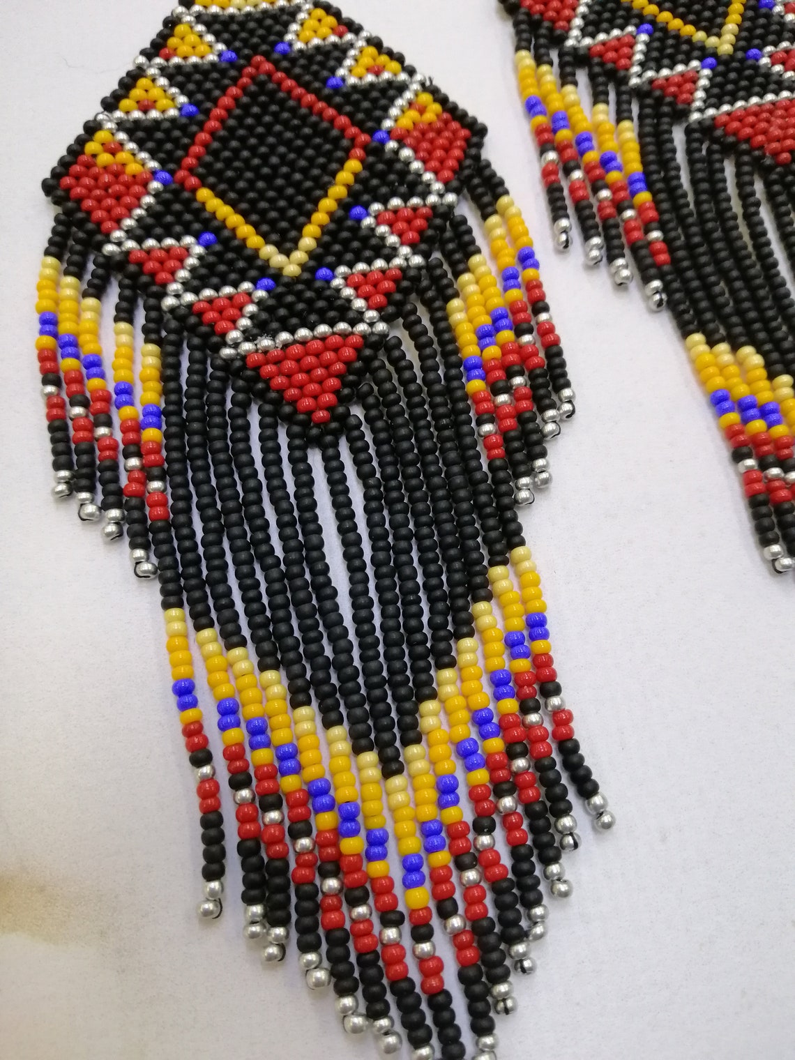 Unique Native American Fringe Earrings Long Earrings Gift for | Etsy