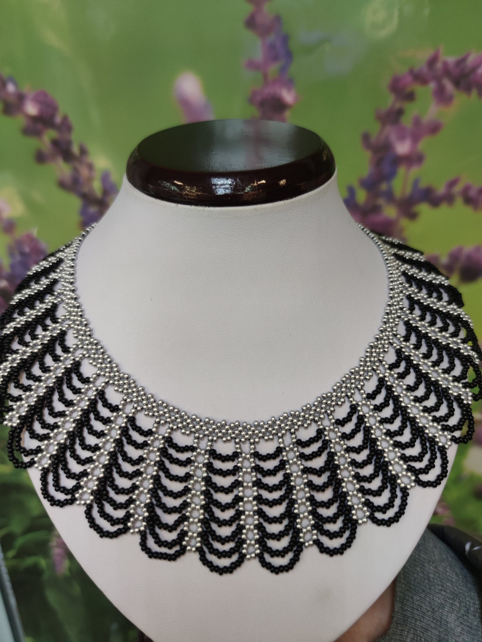 Black Silver Collar RBG Dissent Collar Ruth Bader Ginsburg Beaded ...