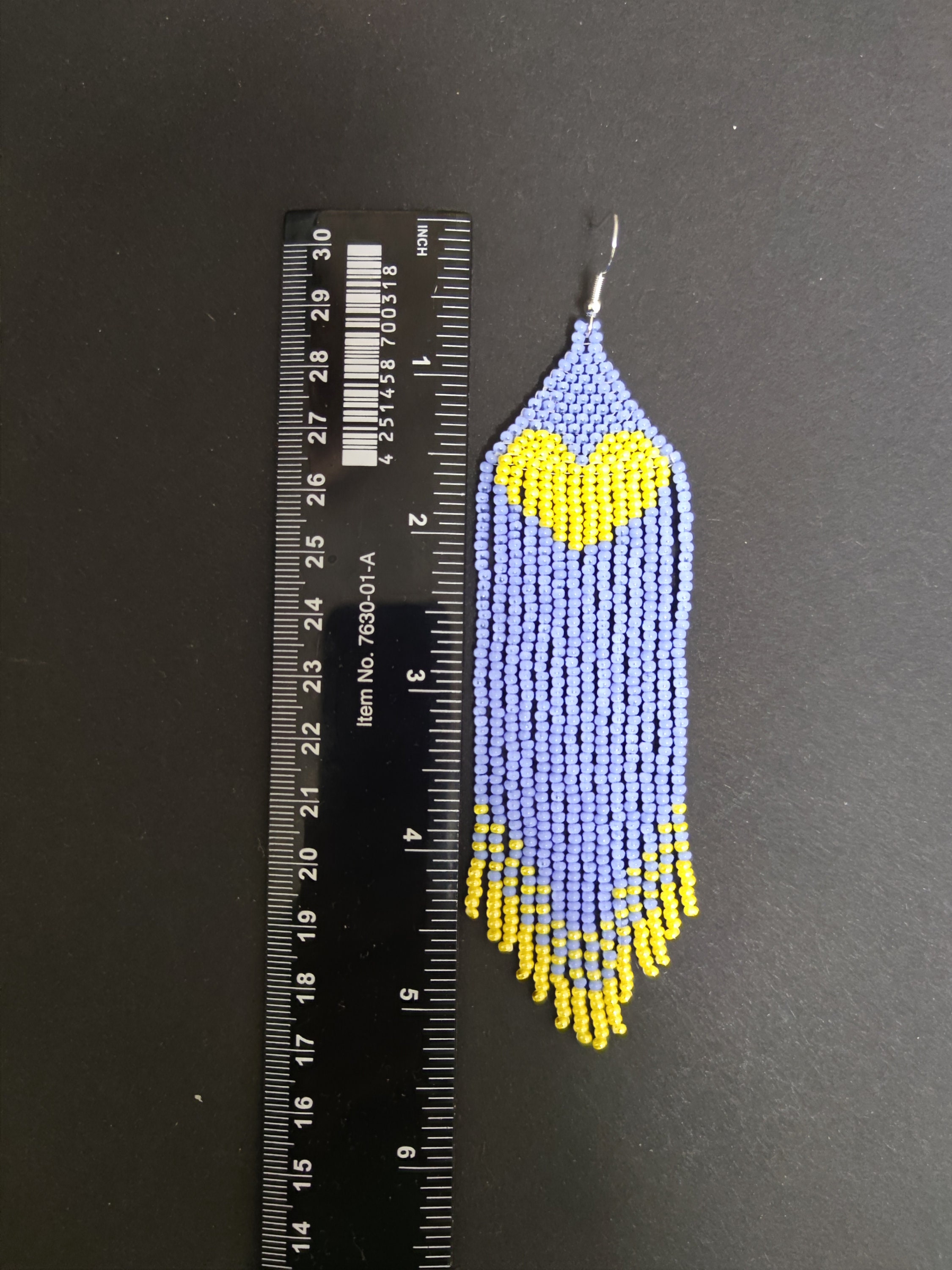 Ukrainian Beaded Earrings Ukraine Flag Earrings Fringe | Etsy