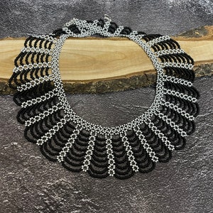Black Silver Collar RBG Dissent Collar Ruth Bader Ginsburg Beaded ...