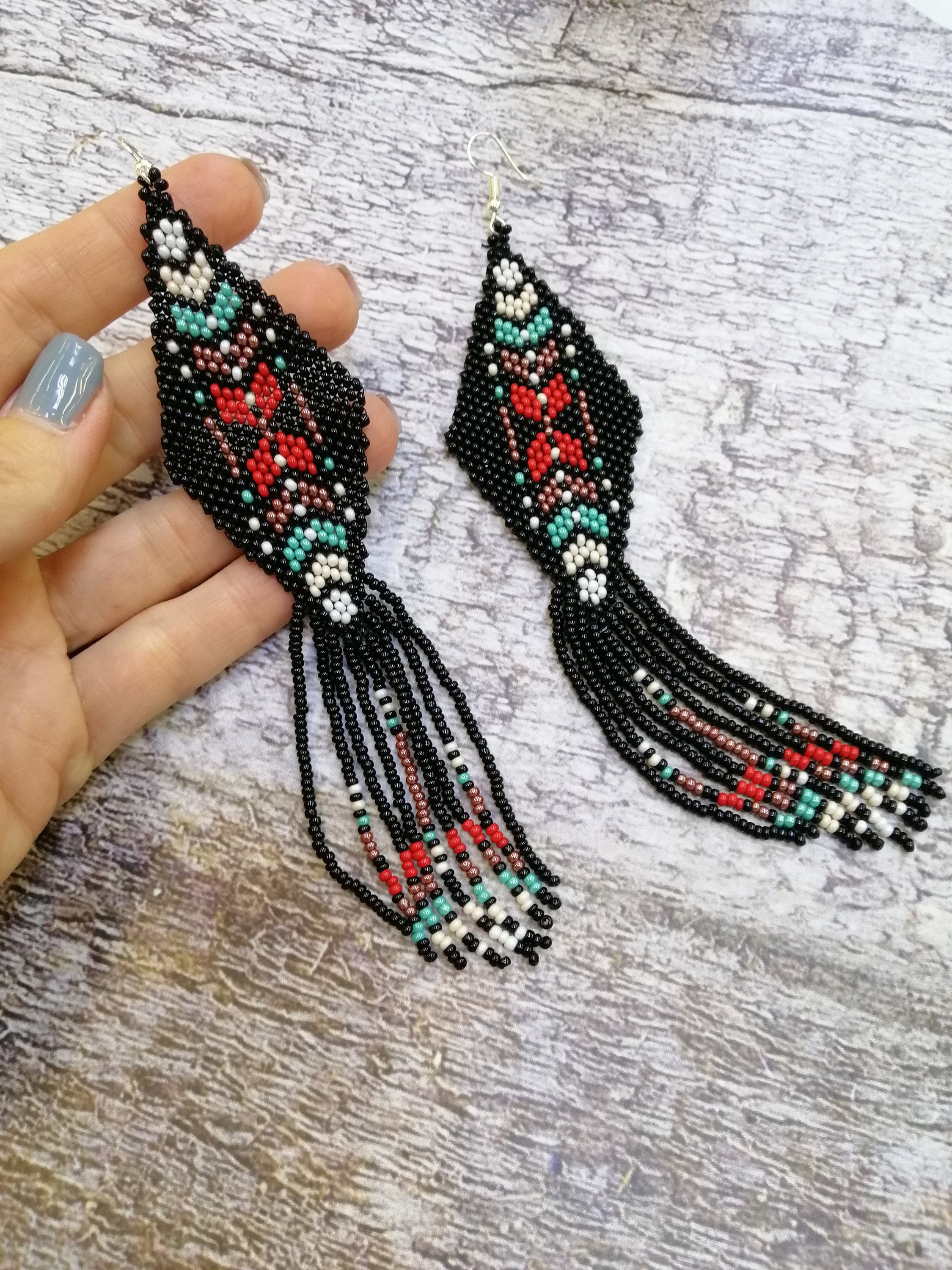 Unique earrings Native American earrings Gift for her Boho | Etsy