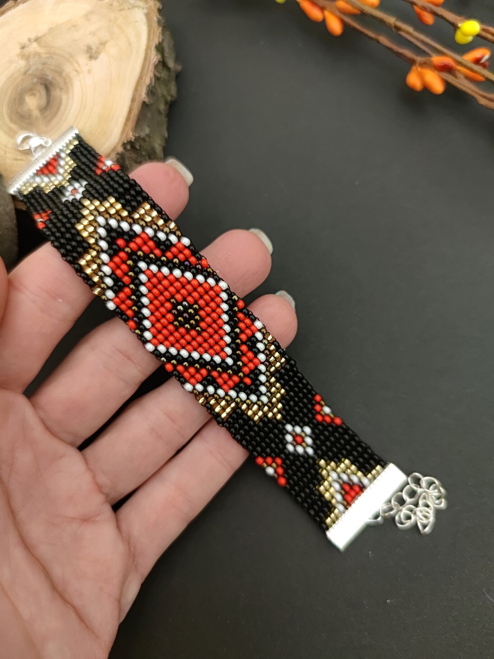 Aztec Bracelet Braided Beaded Bracelet Native American - Etsy