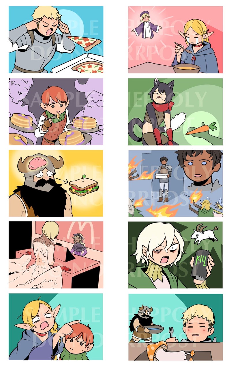 DUNGEON MESHI Meme Stamp Washi Tape - Etsy Canada