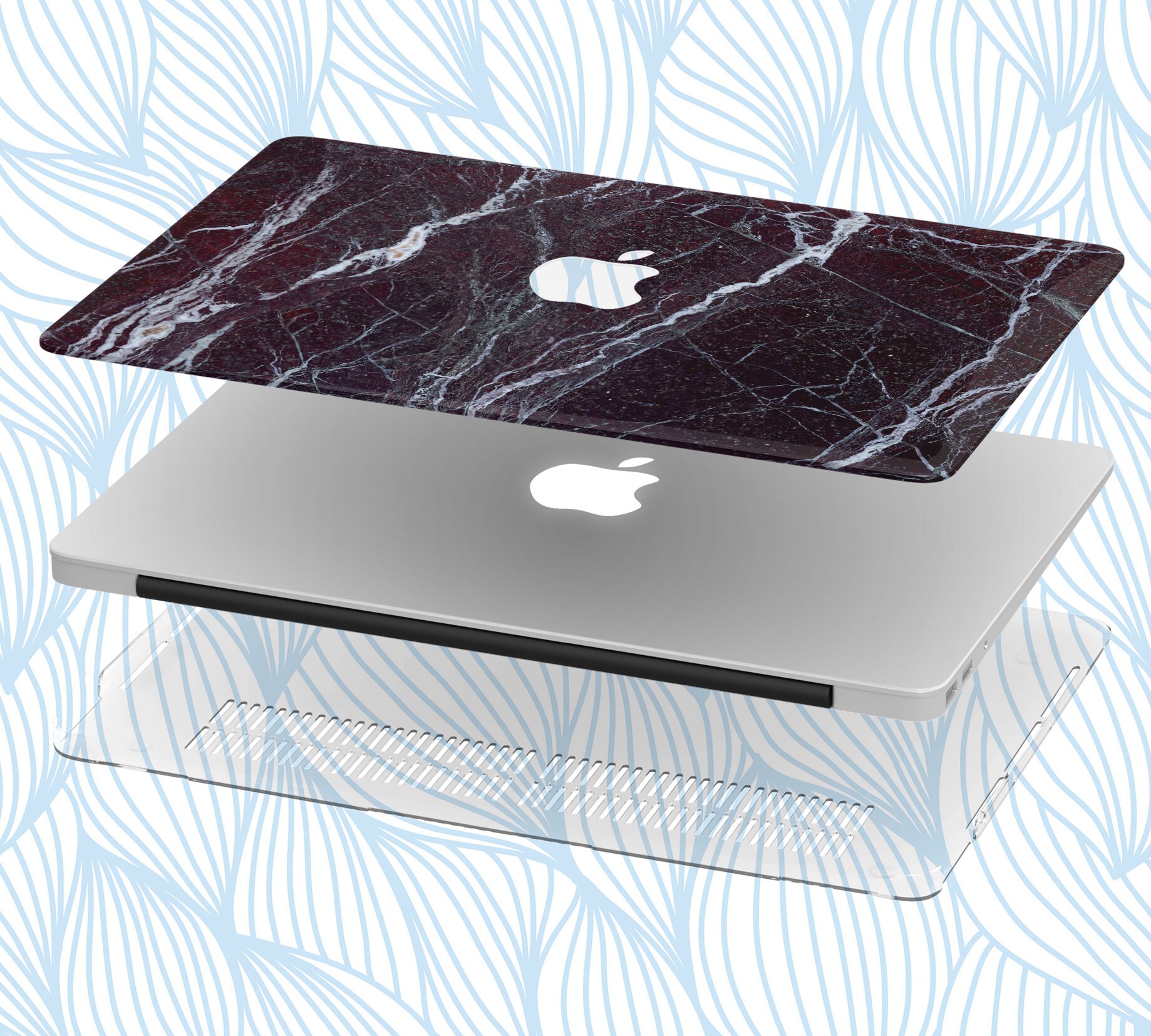 Brown marble macbook case with stone marble texture old marble | Etsy